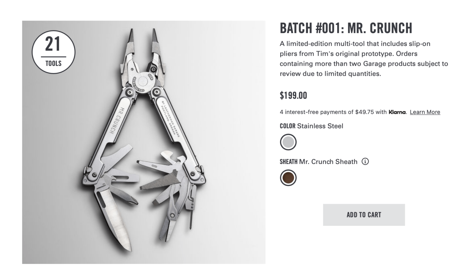 Leatherman Garage Batch #001 Mr. Crunch