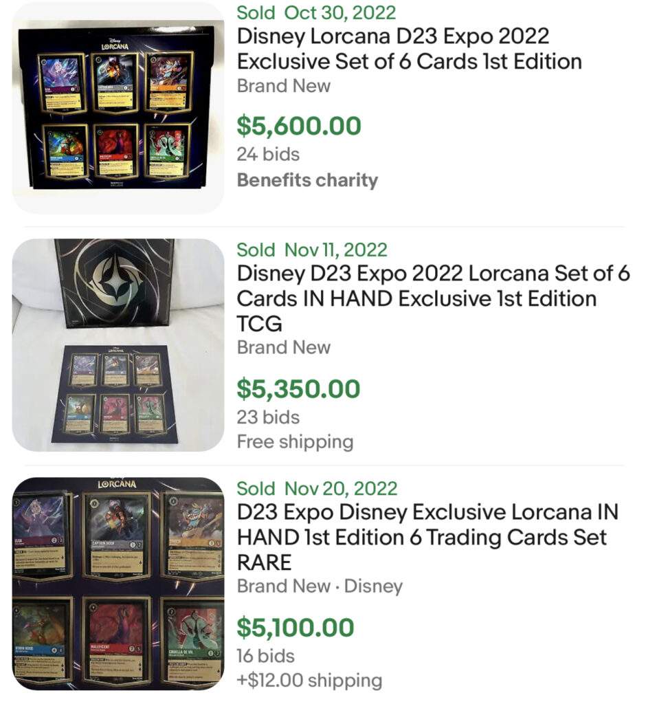 Disney Lorcana D23 Expo 2022 Card Set