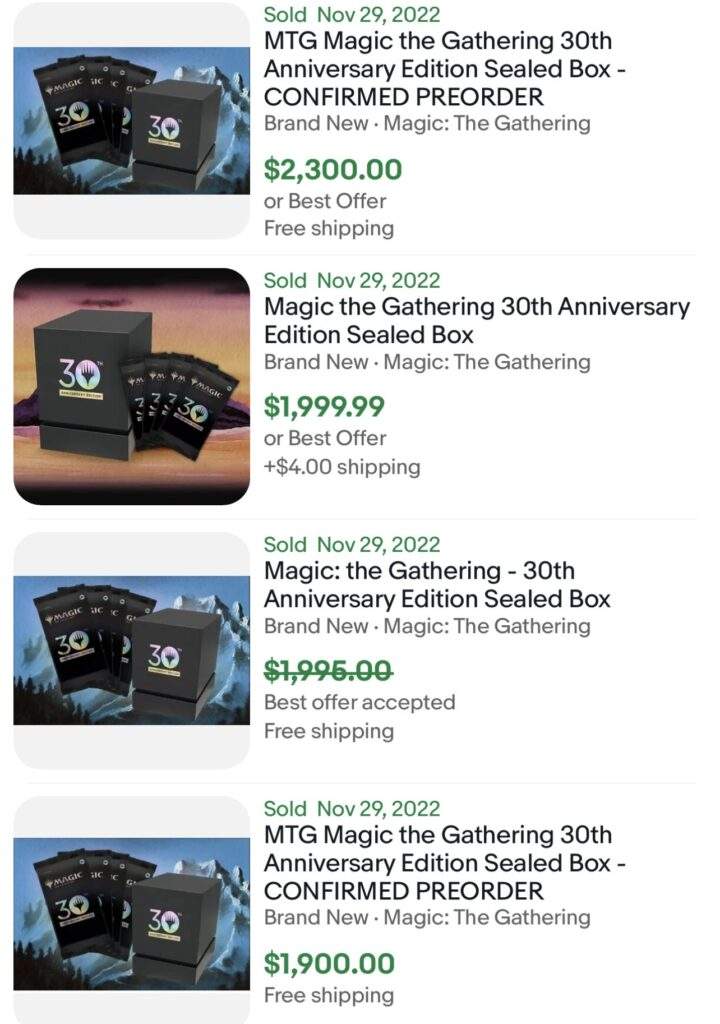 Magic: The Gathering 30th Anniversary Edition Box