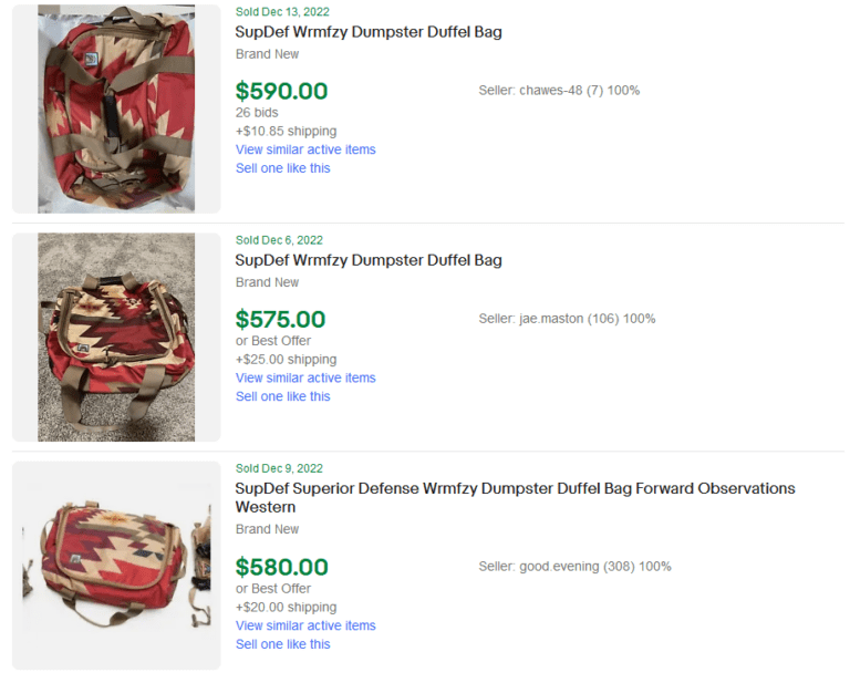 WRMFZY X SUPDEF Dumpster Duffel Bag