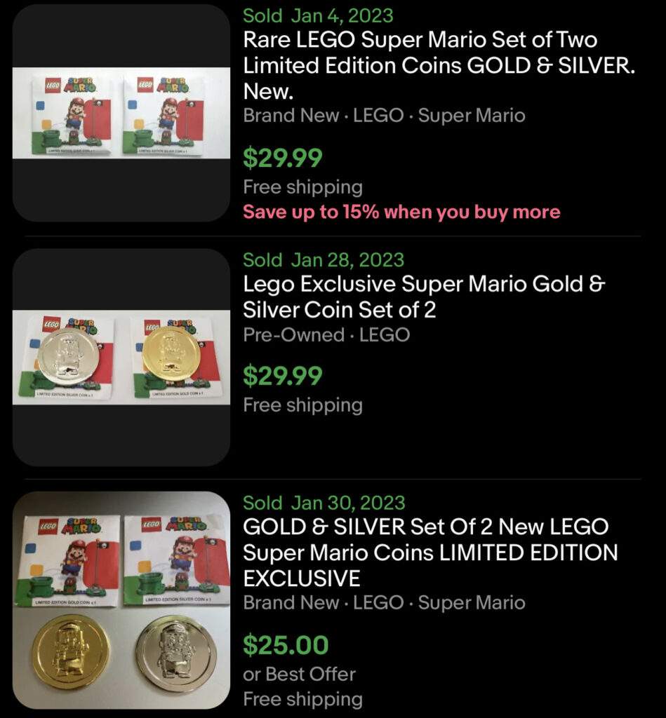 LEGO x Super Mario Gold & Silver Commemorative Coins