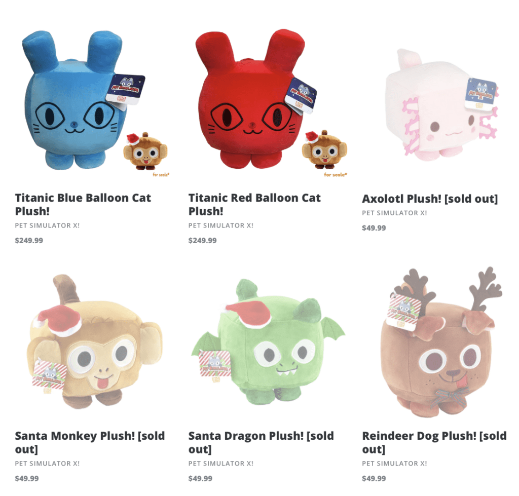 Roblox Pet Simulator X Titanic Blue Balloon Cat Plush