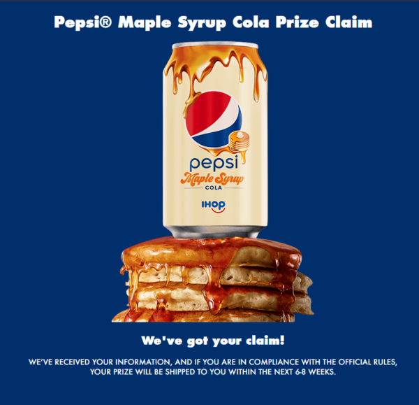 IHOP Maple Syrup Pepsi