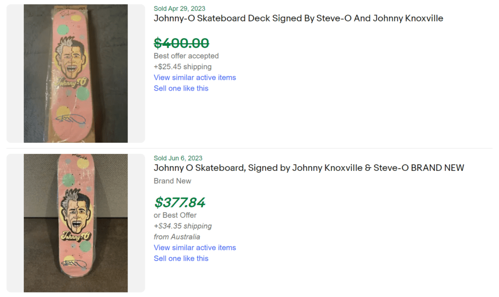 Jackass Stars Cash In on Nostalgia with Johnny-O Skateboard - Resell ...