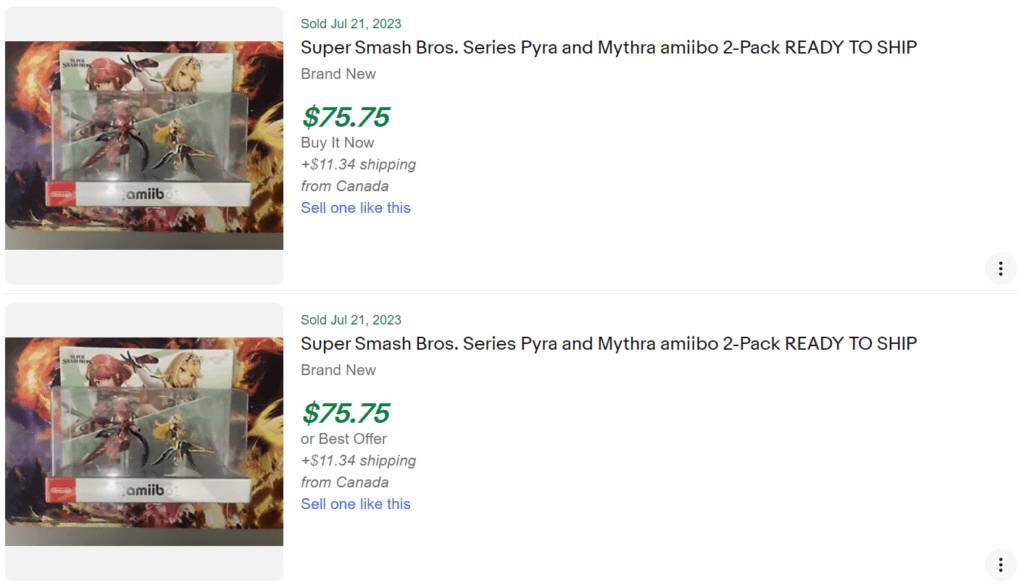 Pyra and Mythra Smash Bros Amiibos are an Easy Flip - Resell Calendar