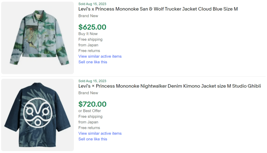 How Levi's Princess Mononoke Collab Went Completely FUBAR - Resell Calendar