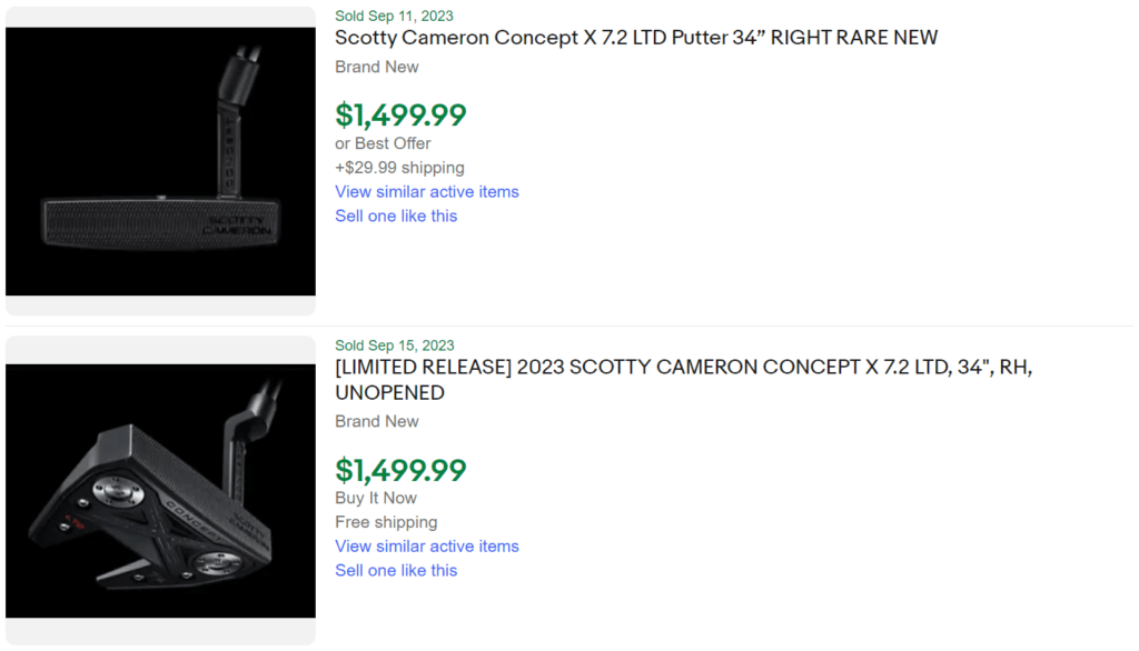 Scotty Cameron Concept X 7.2 Putters are Flipping for $1,400 - Resell ...