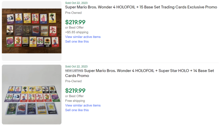 Super Mario Wonder "Elephant Mario" Cards Resell for Hundreds - Resell ...