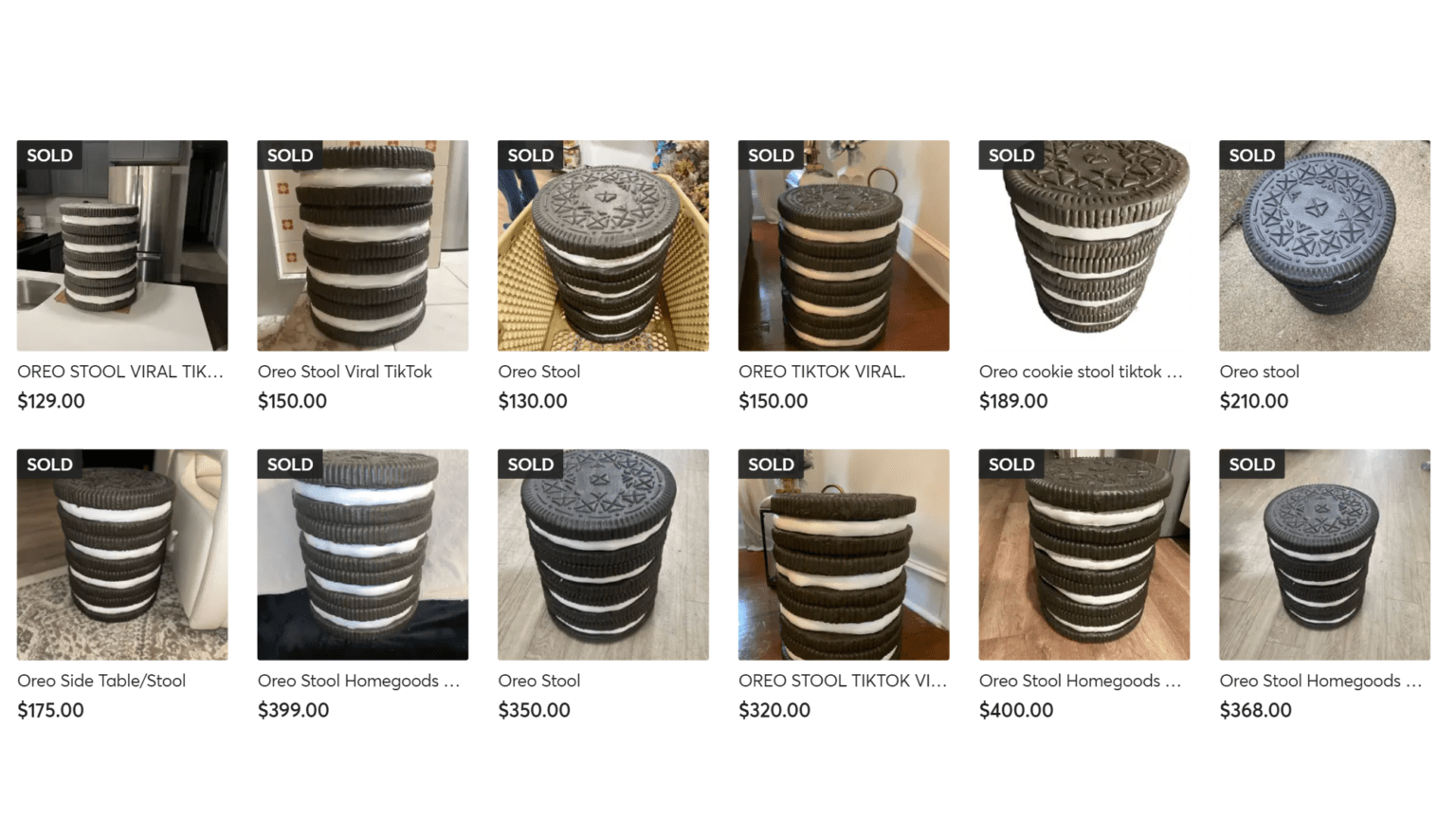 HomeGoods Oreo Stools Go Viral on TikTok, Resell for $200 - Resell Calendar