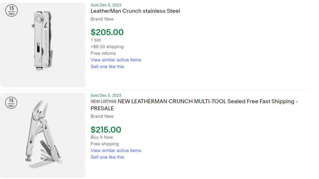 Discontinued Leatherman Crunch Tools Are The Latest Flip - Resell Calendar