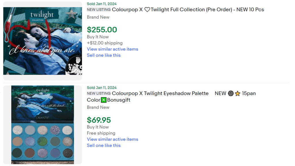 ColourPop Twilight Collection Dropped Today and is Reselling - Resell ...