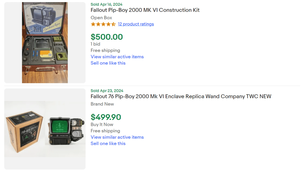 Resellers Eye Die-Cast Fallout Pip-Boy Replicas - Resell Calendar