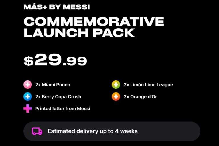 Messi's New Más+ Energy Drink is a Hit With Resellers - Resell Calendar