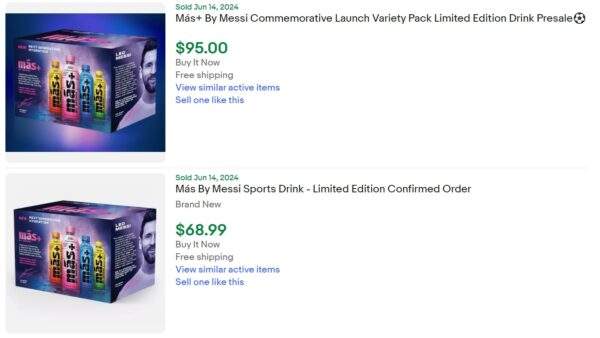 Messi's New Más+ Energy Drink is a Hit With Resellers - Resell Calendar