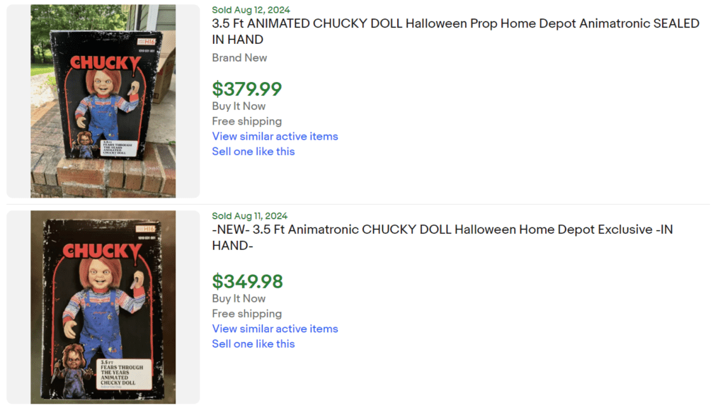 Home Depot Animated Chucky Doll Halloween Props Are Flipping - Resell ...