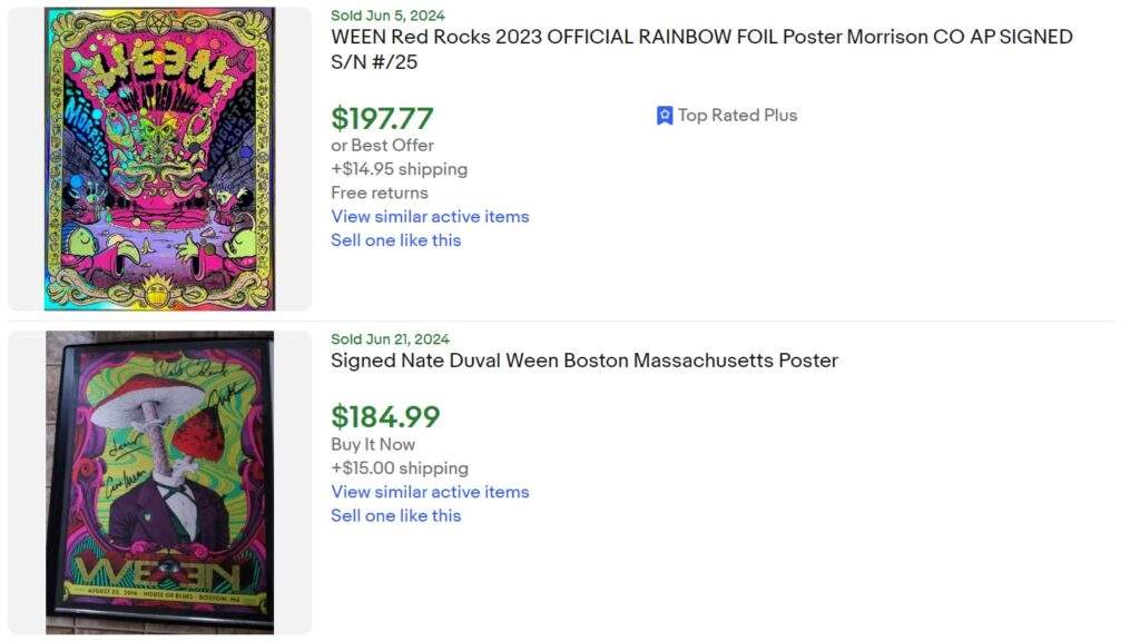 Rare Autographed Ween Merch Goes up For Sale This Week - Resell Calendar