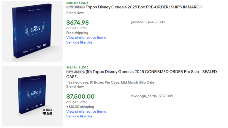Topps Kicks off 2025 with Disney Genesis Trading Cards - Resell Calendar