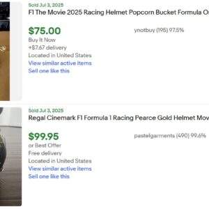 F1 Helmet Popcorn Buckets are Reselling Right Now - Resell Calendar