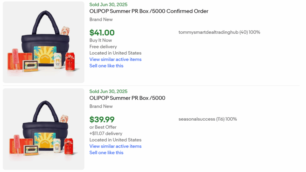 Resellers Score Major Profits on Olipop's PR Box Drop - Resell Calendar