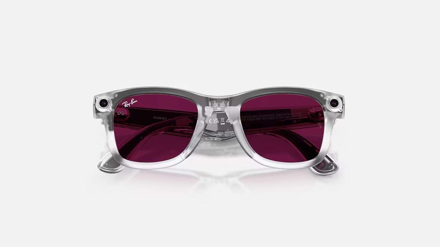 Meta Ray-Ban Transparent Ruby Wayfarers Flip for $750 - Resell Calendar