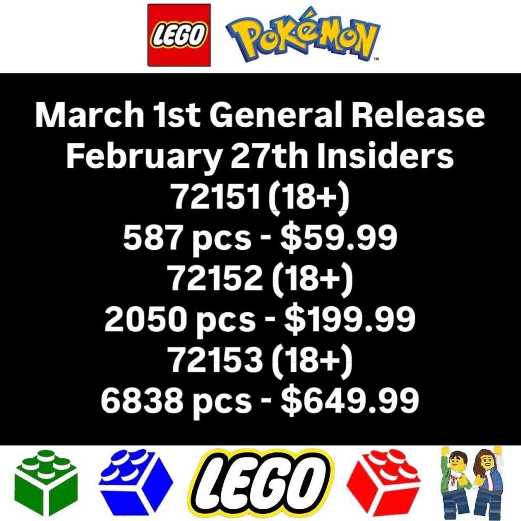 LEGO Pokemon Sets Leaked, 2026 Q1 Release Expected - Resell Calendar