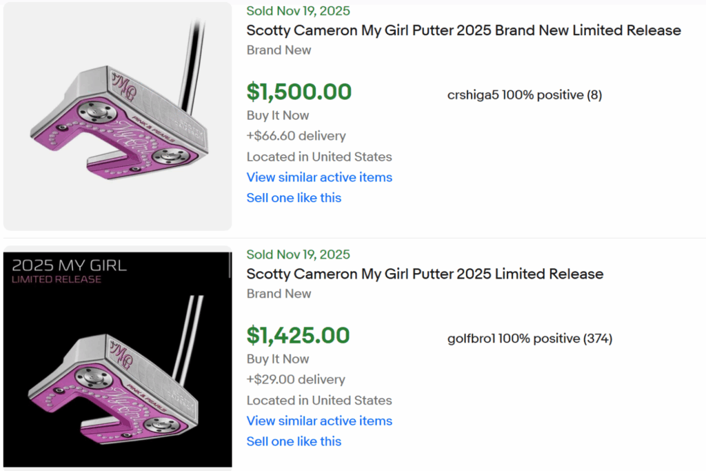 2025 Scotty Cameron My Girl Putters Flip for $1,400+ - Resell Calendar