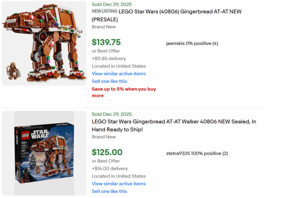 Viral LEGO Gingerbread AT-AT Available for Backorder - Resell Calendar