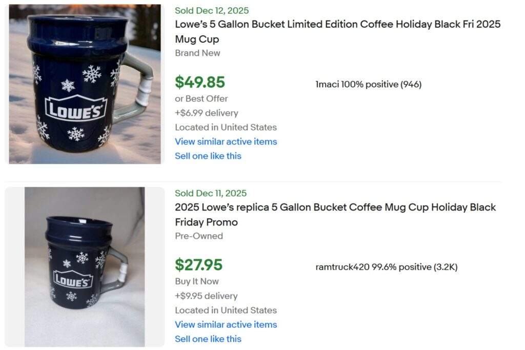 Lowe's Five Gallon Bucket Mugs Resell Online - Resell Calendar