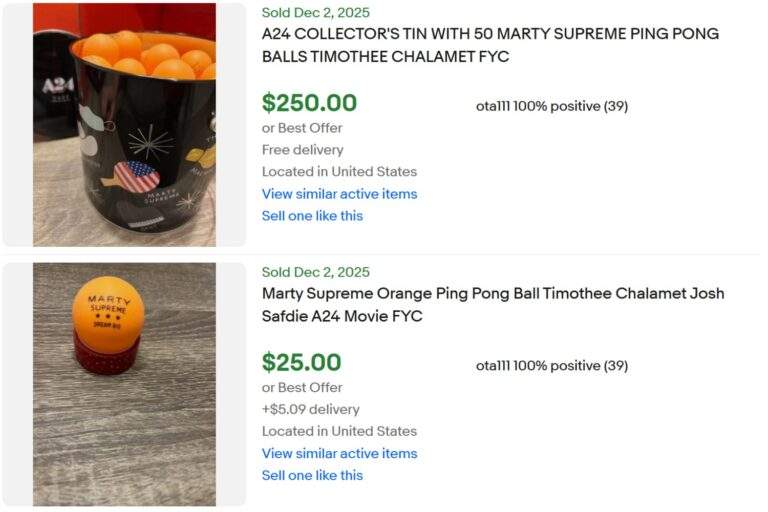 AMC is Giving Away Free Marty Supreme Ping Pong Balls - Resell Calendar