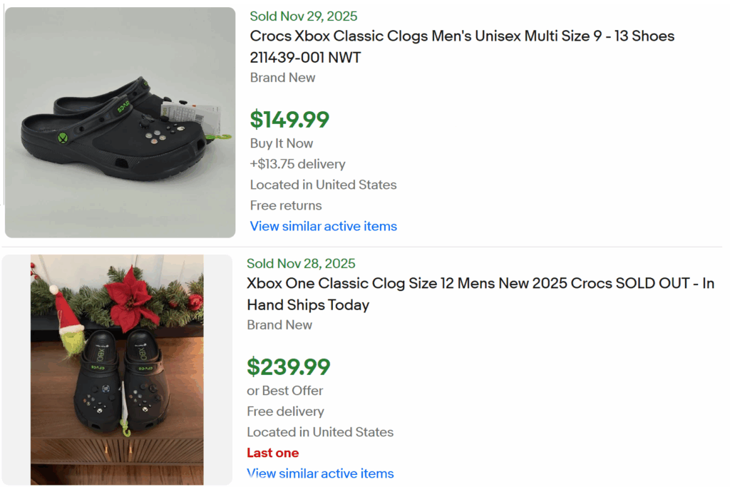Microsoft's Xbox Classic Crocs Are Reselling - Resell Calendar