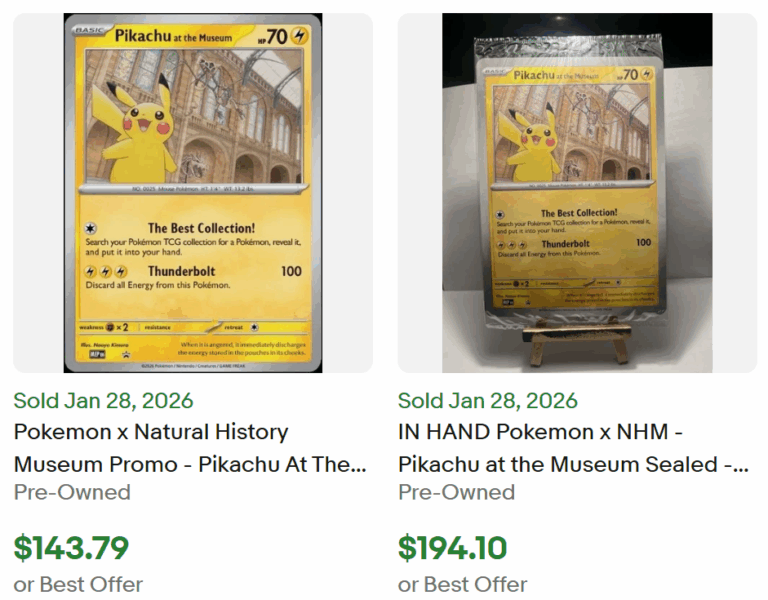 How to Get a Pikachu at the Museum Pokemon Card - Resell Calendar