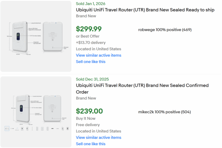 Look For Ubiquiti UniFi Travel Router Restocks - Resell Calendar