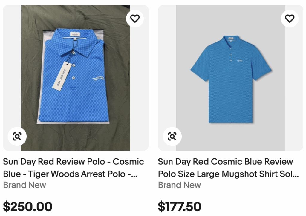 Tiger Woods' DUI Mugshot Has Sun Day Red Polos Selling Out - Resell ...