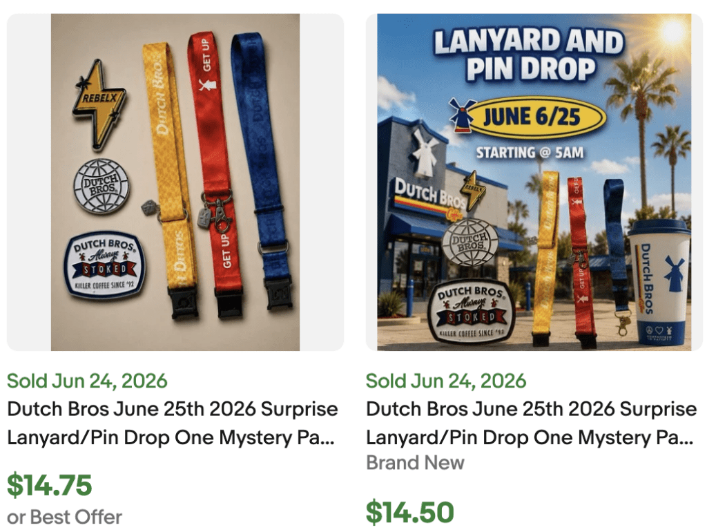 Dutch Bros is Giving out Pin and Lanyard Blind Bags Today - Resell Calendar