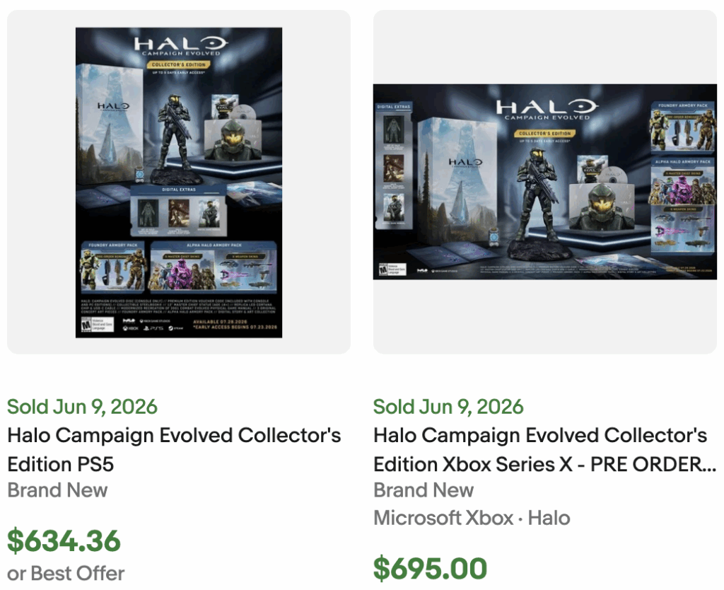 Halo: Campaign Evolved Collector's Editions Hit eBay for $700 - Resell ...
