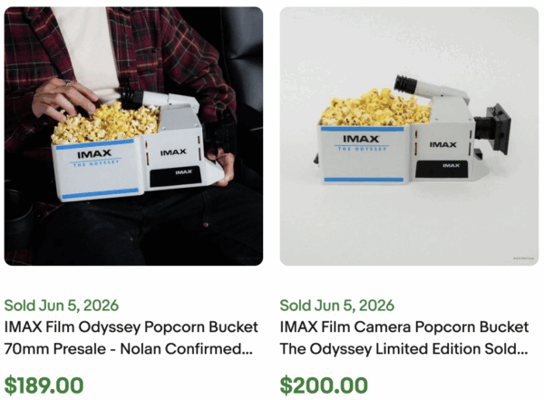The Odyssey's IMAX Popcorn Buckets are Already Reselling - Resell Calendar